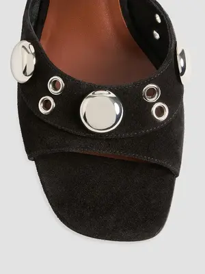 Valentino Garavani Nellcote 75mm Slide Sandals In Split Leather