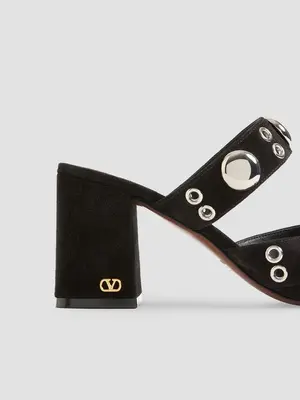 Valentino Garavani Nellcote 75mm Slide Sandals In Split Leather