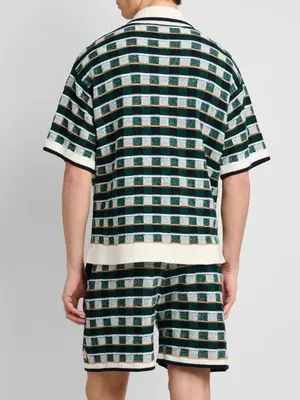 Casablanca Mosaic Cotton Knit Shirt - Multi