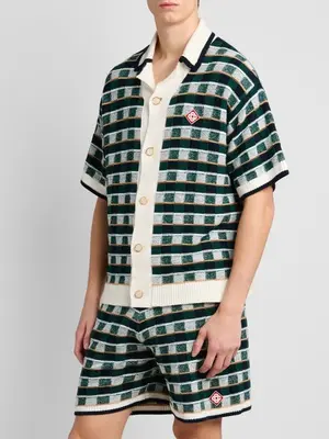 Casablanca Mosaic Cotton Knit Shirt - Multi