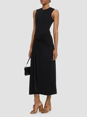 JBQ Rory Jersey Tie-front Midi-dress