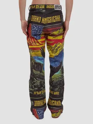 WHO DECIDES WAR Film Cotton Trousers