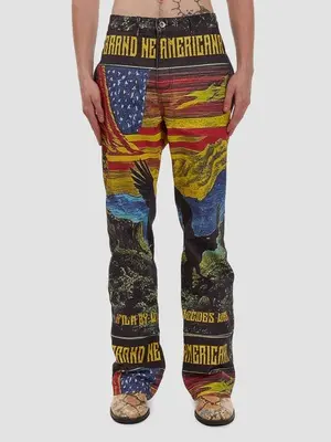 WHO DECIDES WAR Film Cotton Trousers
