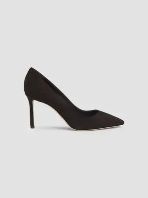 JIMMY CHOO Romy 85mm Suede Pumps Coffee