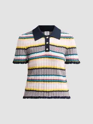 Casablanca Chevron Polo Shirt