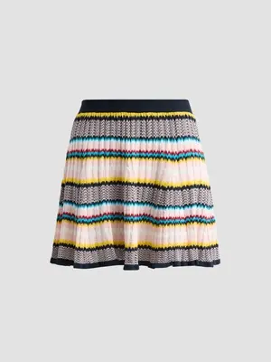 Casablanca Chevron Mini Skirt