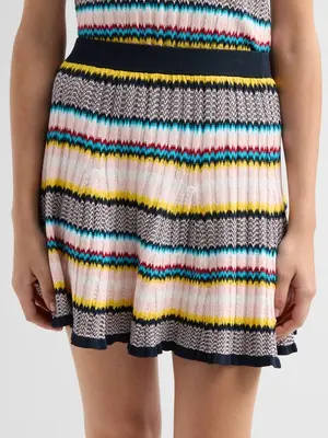 Casablanca Chevron Mini Skirt