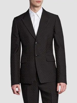 Alexander McQueen Skull Jacquard Single-breasted Jacket