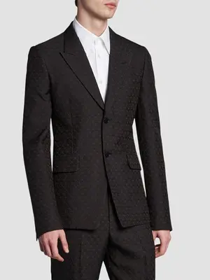 Alexander McQueen Skull Jacquard Single-breasted Jacket