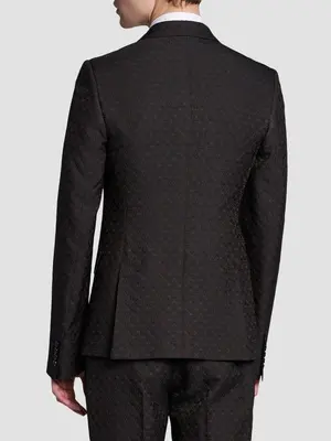 Alexander McQueen Skull Jacquard Single-breasted Jacket