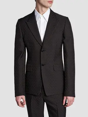 Alexander McQueen Skull Jacquard Single-breasted Jacket