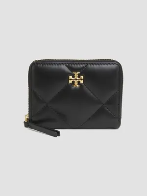 Tory Burch Kira Diamond Leather Wallet - Black