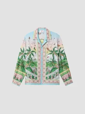 Casablanca X Ladurée Printed Silk Shirt