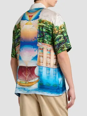 Casablanca Trompe L'oeil Camp Shirt