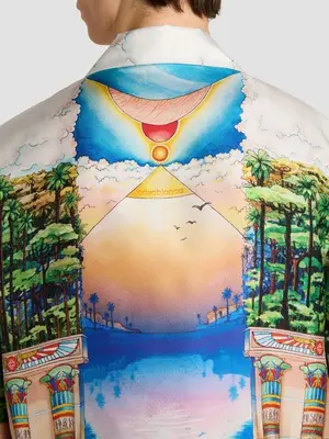 Casablanca Trompe L'oeil Camp Shirt