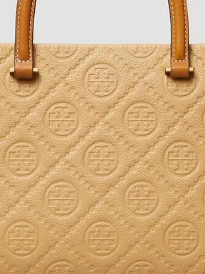Tory Burch T-monogram Pebbled Leather Tote Bag