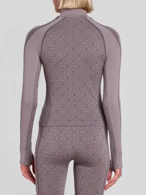 Casablanca Seamless Monogram Zip Top