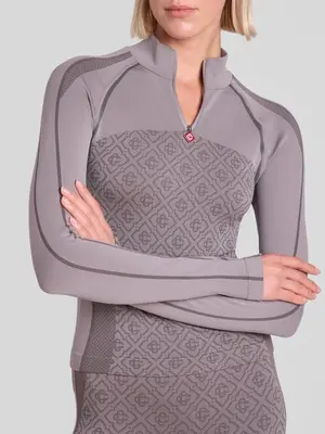 Casablanca Seamless Monogram Zip Top