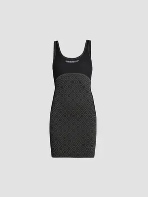 Casablanca Monogram Seamless Scoopneck Minidress