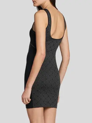 Casablanca Monogram Seamless Scoopneck Minidress