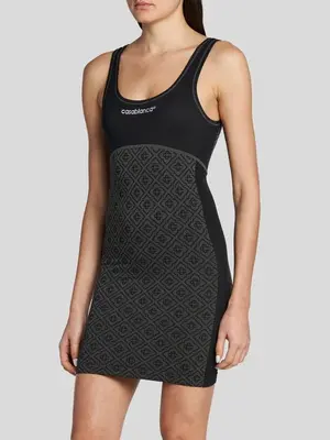 Casablanca Monogram Seamless Scoopneck Minidress