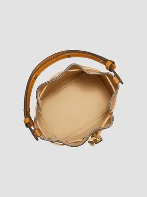 Tory Burch Monogram Leather Bucket Bag
