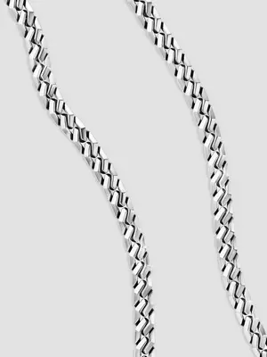 David Yurman Curb Chain Angular Link Necklace In Sterling 8.7mm