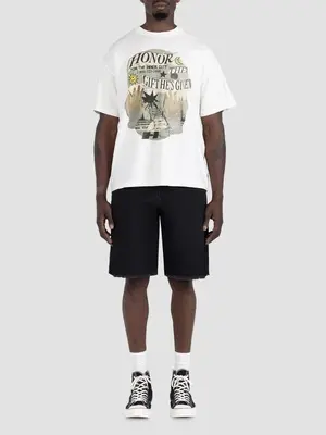 HONOR THE GIFT Fringe-hem Cotton-blend Drawstring Shorts