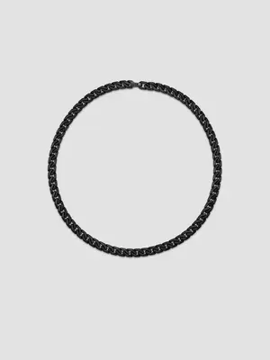 David Yurman Curb Chain Angular Link Necklace In Titanium, 8.7mm