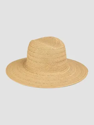 Vince Herringbone Weave Straw Panama Hat