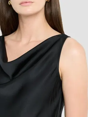 Lapointe Satin Belted Midi-dress