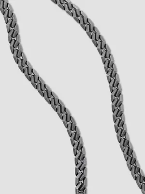 David Yurman Curb Chain Angular Link Necklace In Titanium, 8.7mm