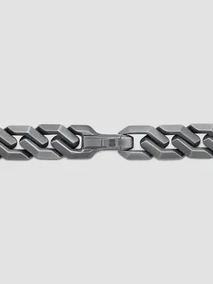 David Yurman Curb Chain Angular Link Necklace In Titanium, 8.7mm