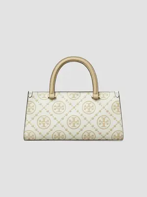 Tory Burch Small T Monogram Embossed Leather Top Handle Bag