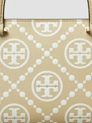 Tory Burch Small T Monogram Embossed Leather Top Handle Bag