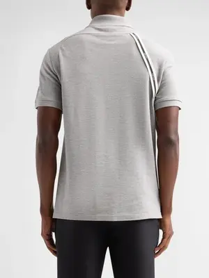 Alexander McQueen Harness Cotton Polo Shirt - Medium Grey