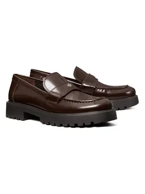 Tory Burch Classic Leather Lug-sole Loafers