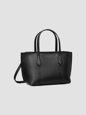 Tory Burch Mini Perry Leather Tote Bag - Black