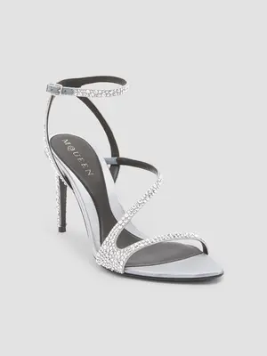 Alexander McQueen Skull 90mm Embellished Strappy Sandals