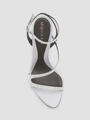 Alexander McQueen Skull 90mm Embellished Strappy Sandals