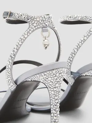 Alexander McQueen Skull 90mm Embellished Strappy Sandals