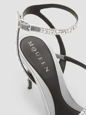 Alexander McQueen Skull 90mm Embellished Strappy Sandals