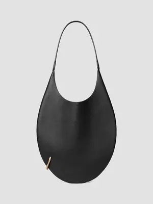 Tory Burch Pierced Leather Shoulder Bag - Black