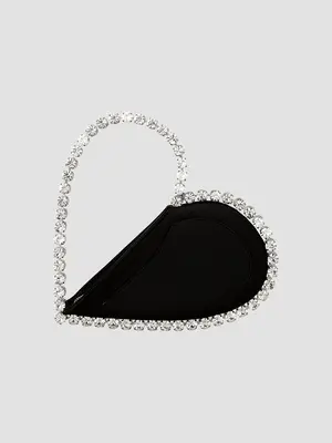 L'ALINGI Love Crystal-embellished Leather Clutch
