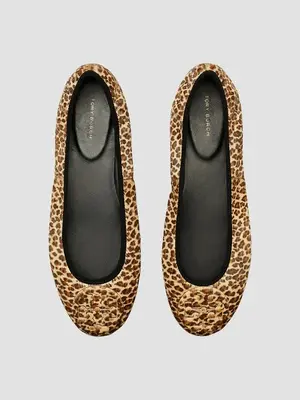 Tory Burch Minnie Leopard-print Travel Ballet Flats