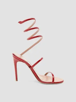 Rene Caovilla Cleo 105mm Leather Sandals - Red