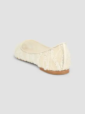 JIMMY CHOO Love Mesh & Sequins Ballet Flats