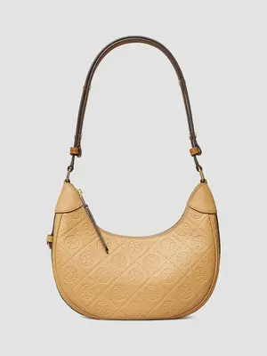 Tory Burch T Monogram Pebble Leather Shoulder Bag