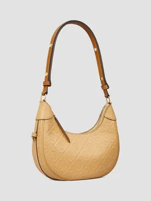 Tory Burch T Monogram Pebble Leather Shoulder Bag