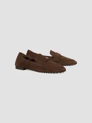 Tory Burch Almond Toe Suede Loafers